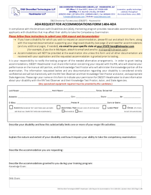 Fillable Online 1404- ADA REQUEST Fax Email Print - pdfFiller