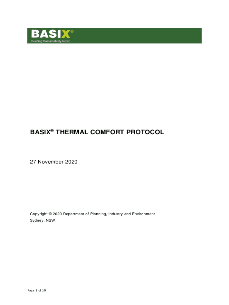 Fillable Online Thermal comfort - BASIX (Building Sustainability Index) Fax Email Print - pdfFiller