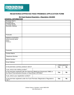 Fillable Online Application for registration or approval under the EU ...