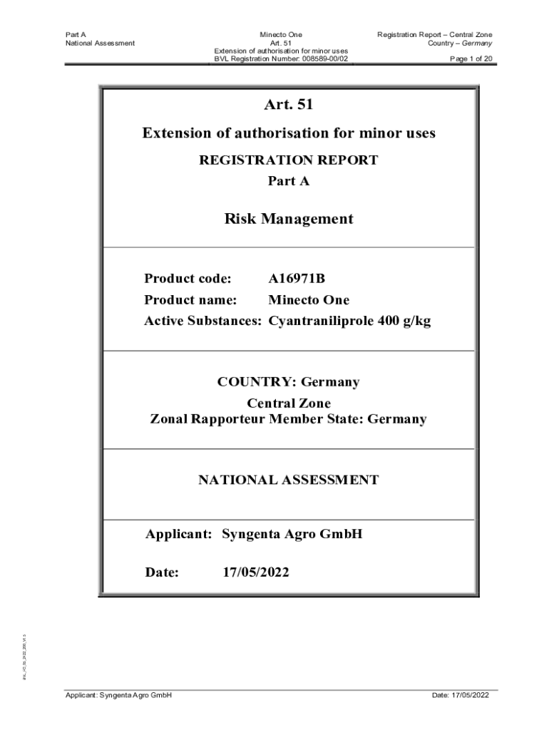 Fillable Online Report on the Questionnaire on Minor Uses work in ...