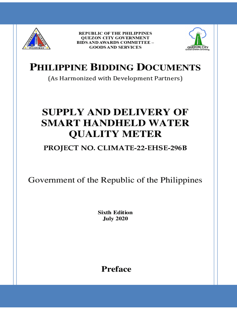 Fillable Online PHILIPPINE BIDDING DOCUMENTS - EMB-NCR Fax Email Print ...