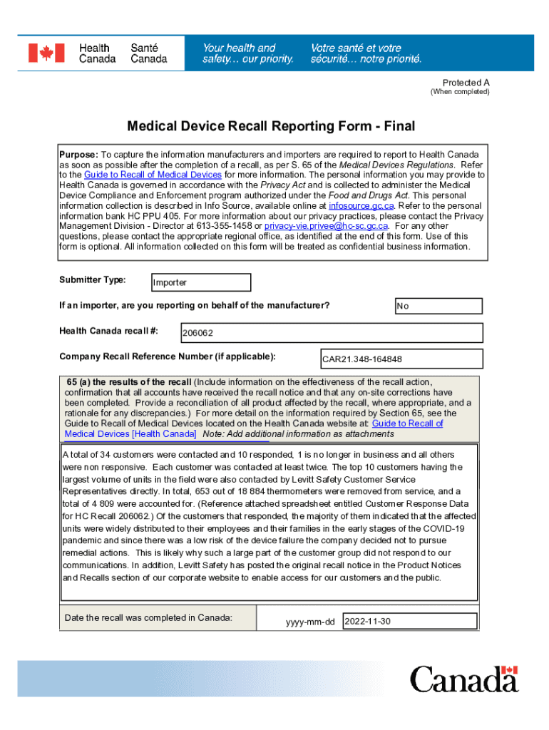 Fillable Online frm0360medicaldevicefinalrecallreporting-eng.pdf. Final ...
