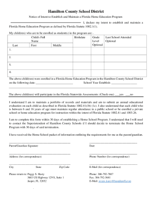 Fillable Online Letter of Intent Home School Fax Email Print - pdfFiller