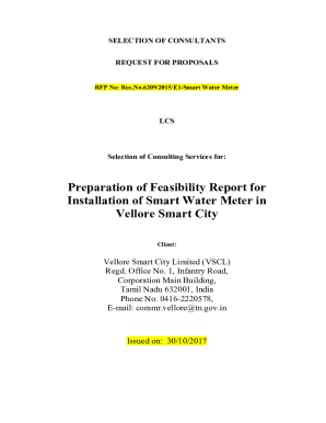 Fillable Online smartnet niua RFP for Water Supply Augmentation & Smart Water Meters Fax Email ...