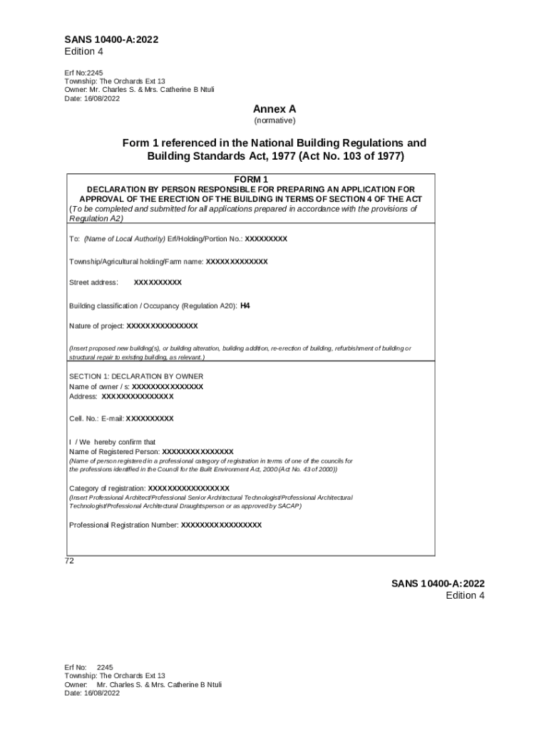 SANS10400 A - 1.pdf Doc Template | pdfFiller