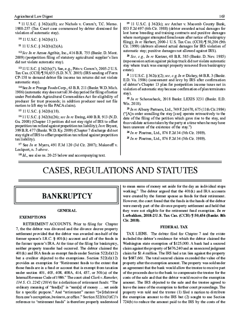 Fillable Online Ag and Tax In the Courts - Agricultural Law and ...