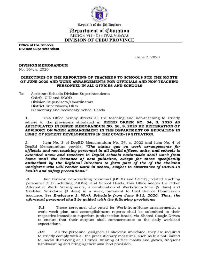 Fillable Online Department of Education: Division of Cebu ProvincePDF ...
