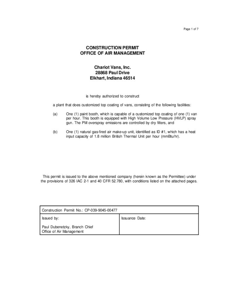 Fillable Online permits air idem in Air Quality Operating Permits ...