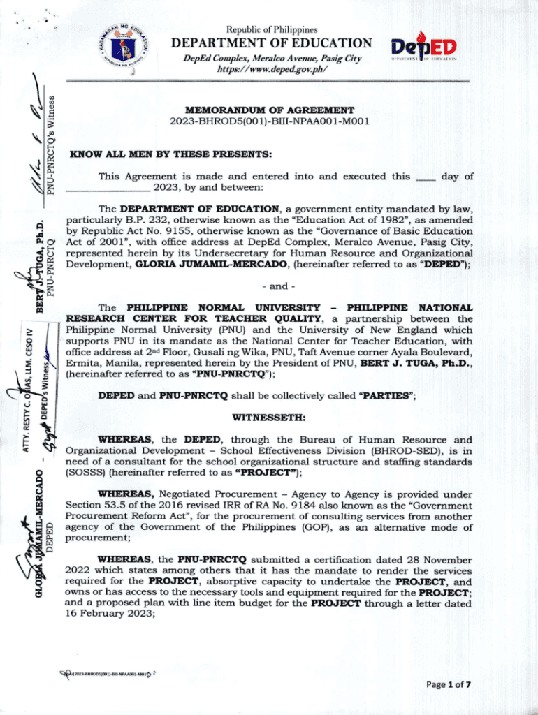 Fillable Online DepEd Complex, Meralco A venue, Pasig City Fax Email ...