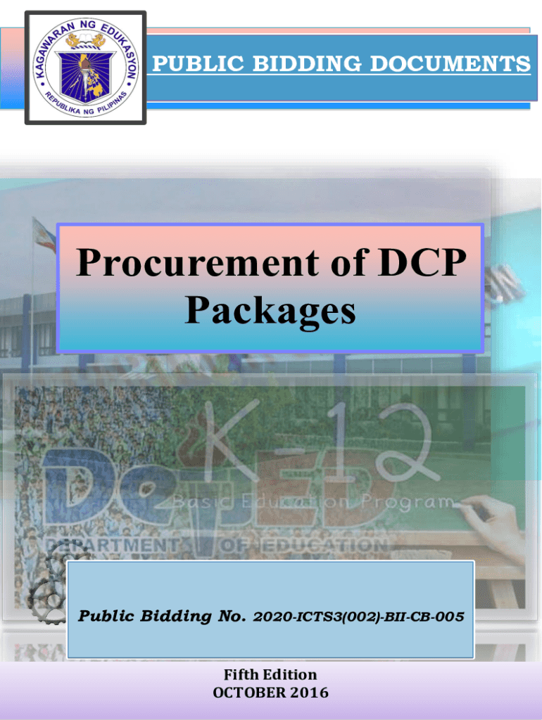 Fillable Online Procurement of DCP Packages Fax Email Print - pdfFiller