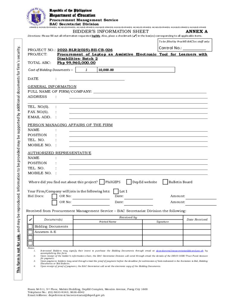 Fillable Online Procurement of Laptop as Assistive Electronic Tool for ...