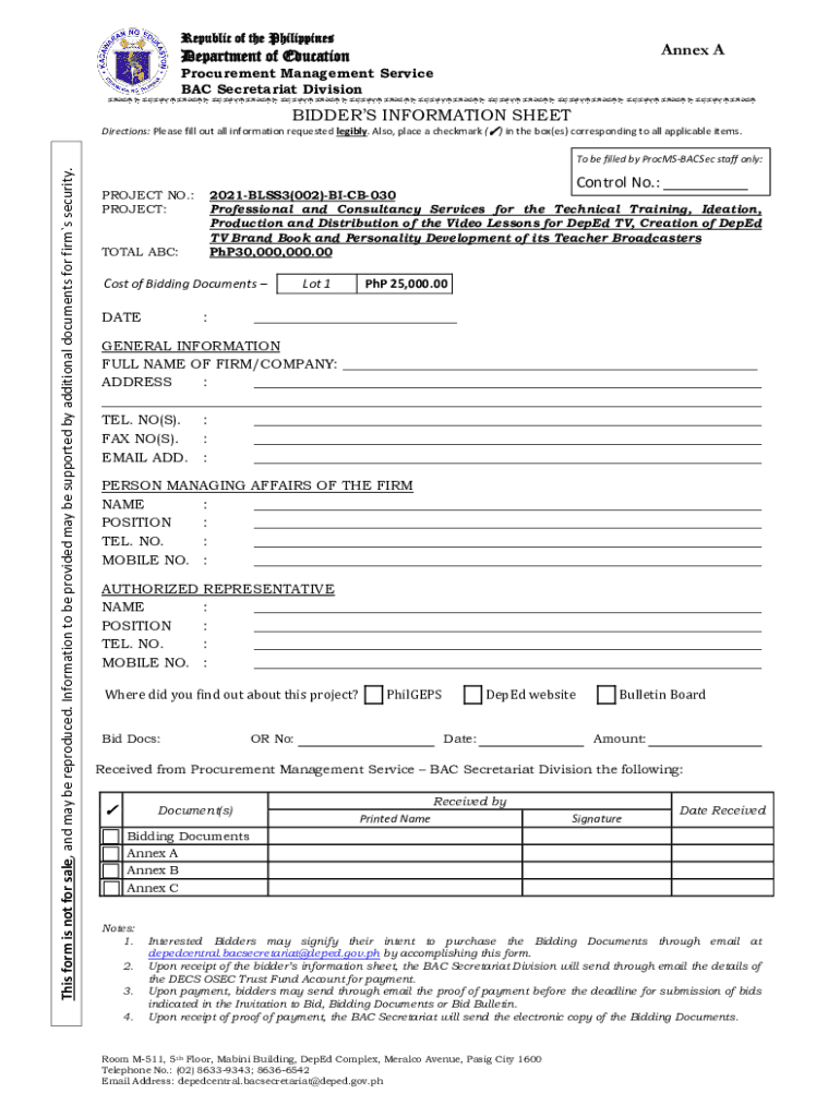 Fillable Online Professional and Consultancy Services for the Technical ...