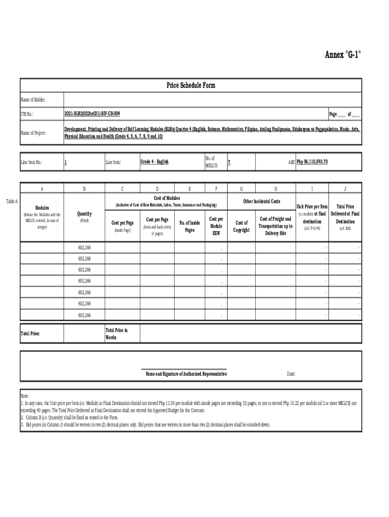 Fillable Online Development, Printing and Delivery of Self Learning ...