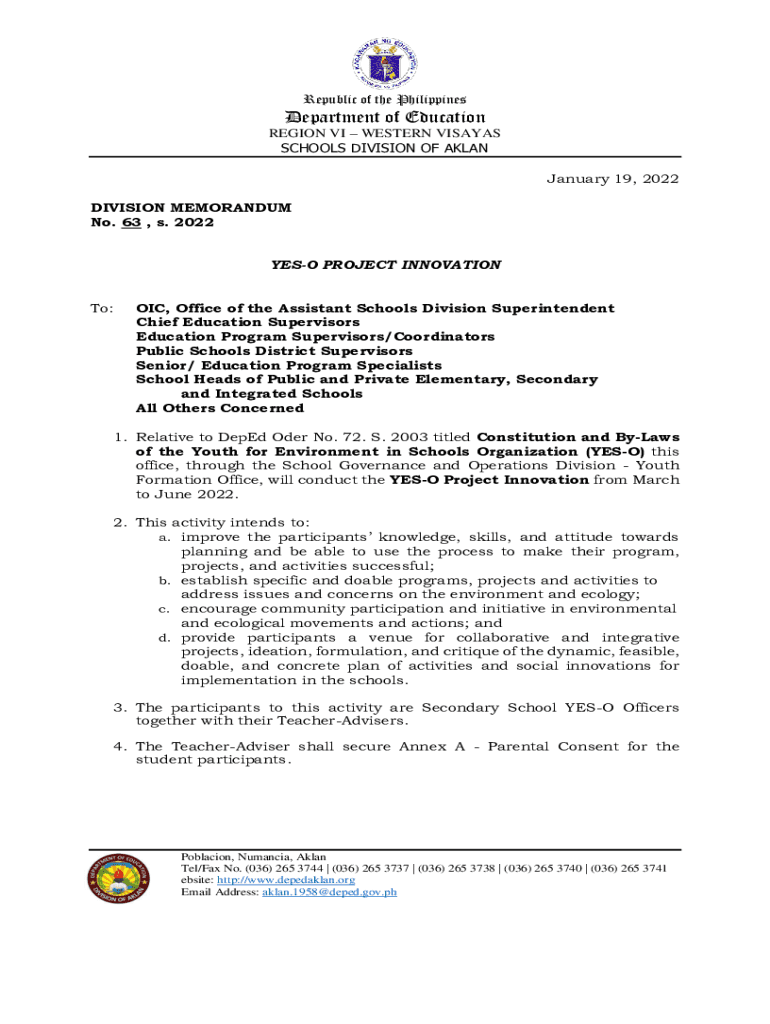 Fillable Online UP Visayas x DepEd SDO-Aklan MOA signing for ... Fax ...