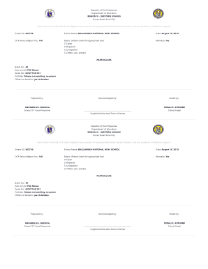 Fillable Online DCP Service Report Form as proof of Supplier/Authorized ... Fax Email Print ...