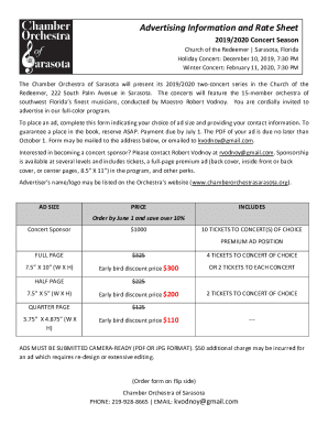 Fillable Online Advertising Information and Rate Sheet Fax Email Print ...