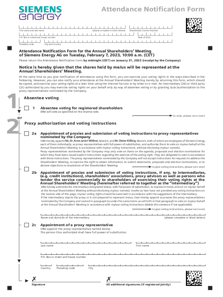 Fillable Online Siemens-Energy-AGM2023-Muster-Anmeldebogen-EN. Siemens ...