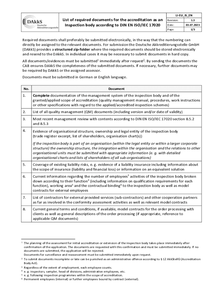 Fillable Online Inspection Body Accreditation Fax Email Print - pdfFiller
