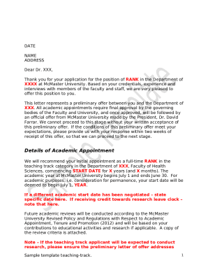 SAMPLE: Regret Letter to Internal Interviewee - McMaster HR - fhs ...