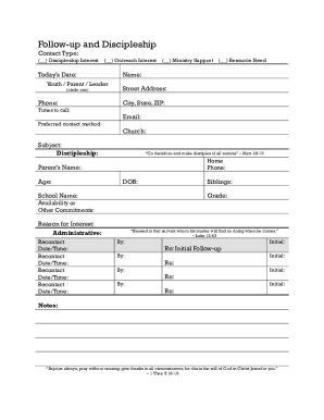 Fillable Online YDiscipleTrain Adults. Launch Small Groups. Make Young ...