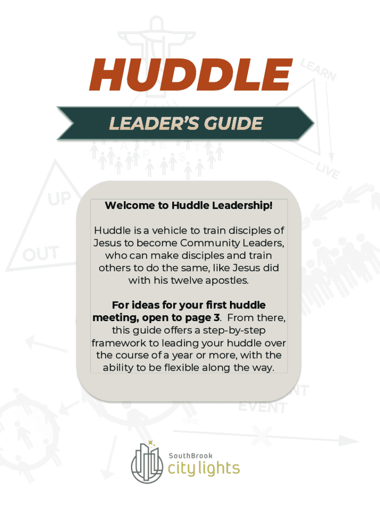 Fillable Online Leaders Who Make Disciples (Huddle resources) - Craig Petty Fax Email Print ...