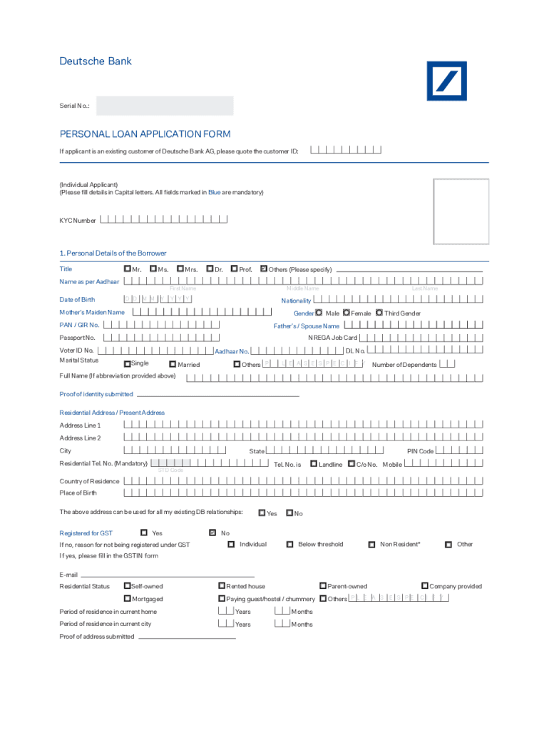 Fillable Online EQAW1800206-Personal Loan Application Form-A4-online ...