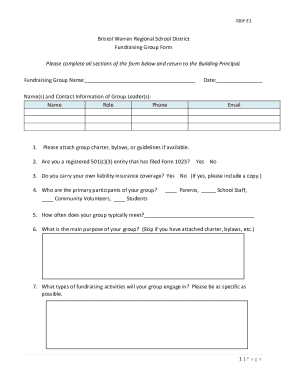 Fillable Online District Fundraising Form Fax Email Print - pdfFiller