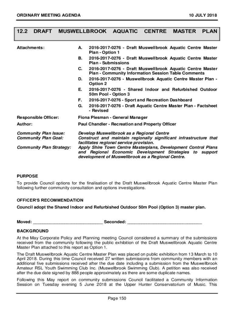 Fillable Online Muswellbrook Aquatic Centre Indoor Pool Construction ...