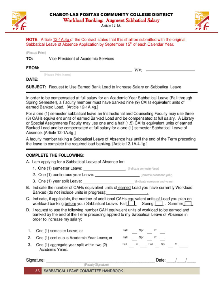 Fillable Online Sabbatical Leave - The Process Fax Email Print - pdfFiller