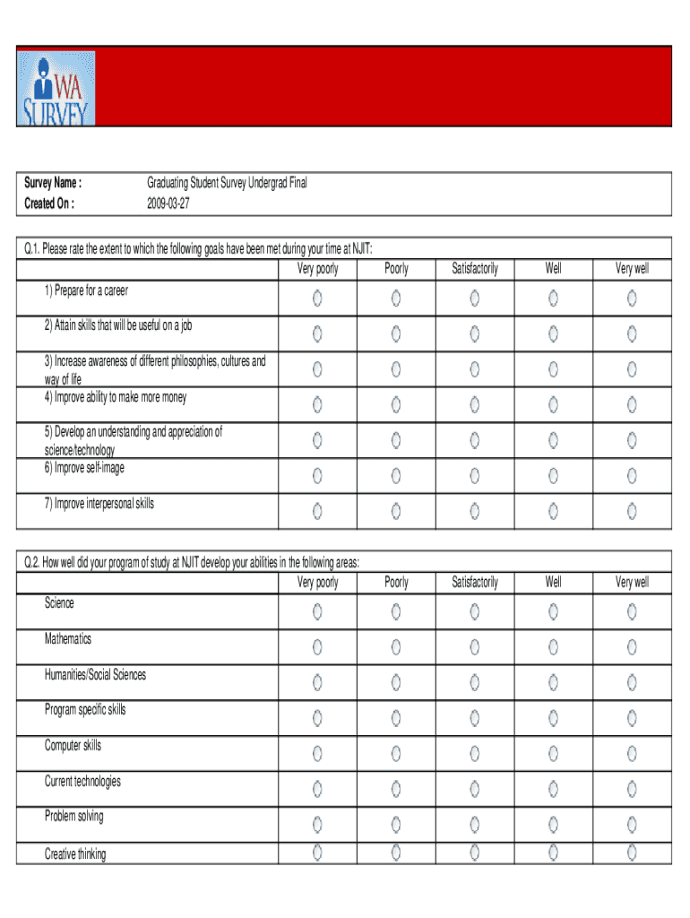 Fillable Online Survey ScheduleThe Office of Institutional Effectiveness Fax Email Print - pdfFiller