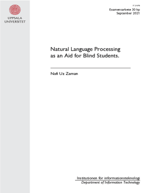 Fillable Online uu diva-portal Natural Language Processing as an Aid for Blind Students. Fax ...