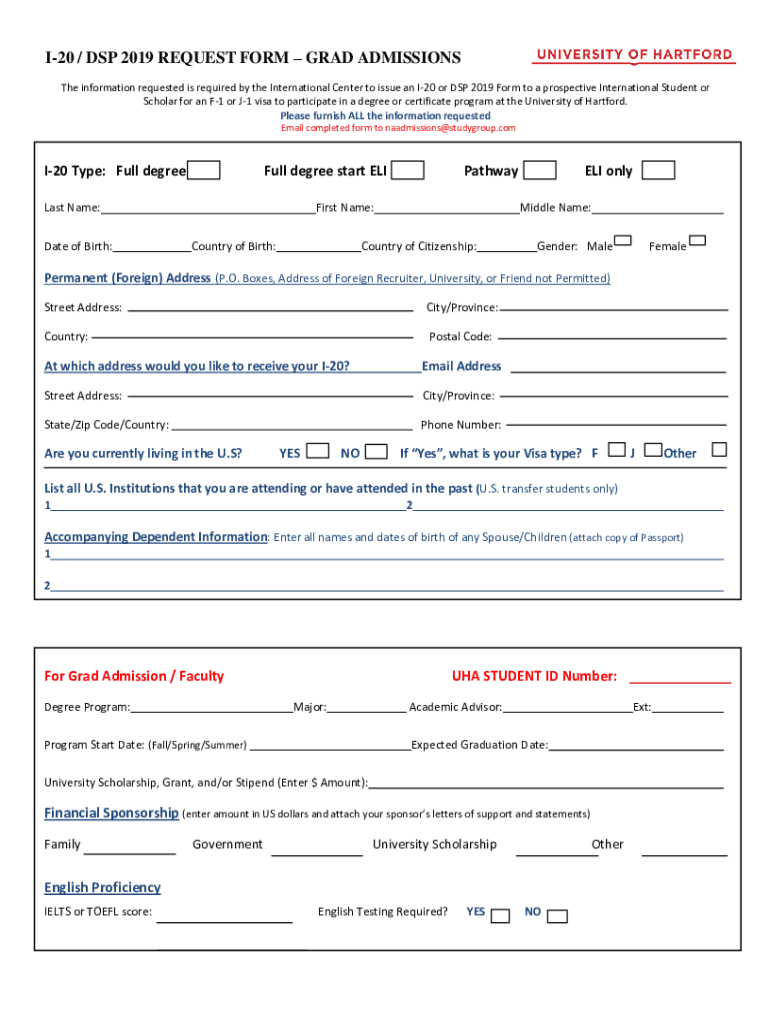 Fillable Online IPP I-20 Request Form.pdf Fax Email Print - pdfFiller