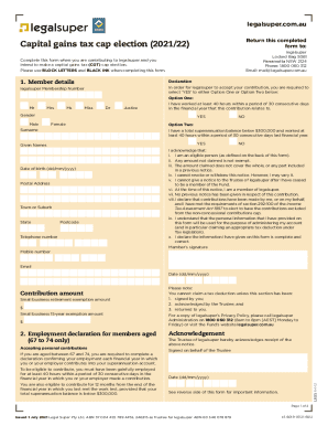 Fillable Online Capital gains tax cap election - StudyLib Fax Email ...