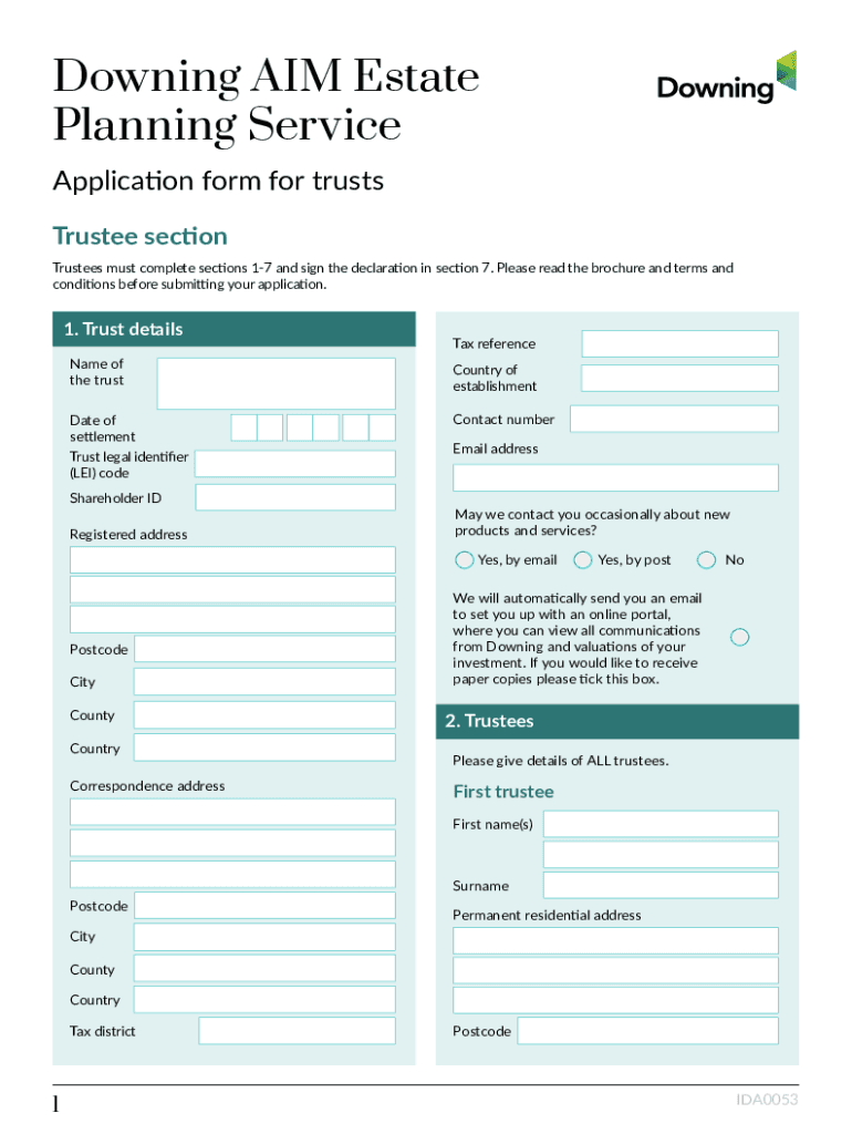 Fillable Online Discretionary Trust Declaration form Fax Email Print ...