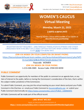 Fillable Online WOMENS CAUCUS Fax Email Print - pdfFiller