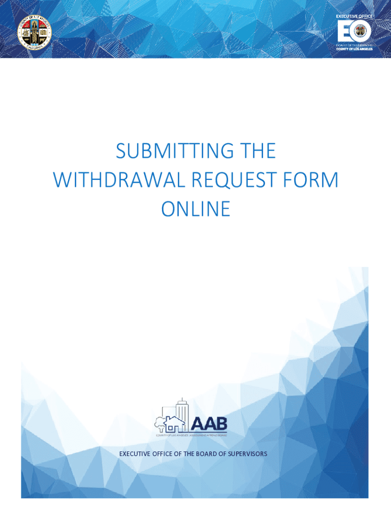 Fillable Online Withdrawal Request Form - Fill Online, Printable ...