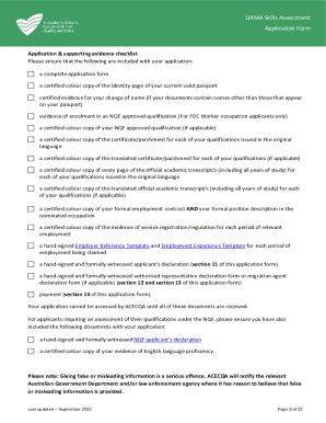 Fillable Online DAMA Skills Assessment Application Form Fax Email Print ...