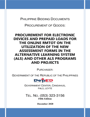 Fillable Online PROCUREMENT FOR FITNESS EQUIPMENT OF DEPED REGIONAL Fax ...