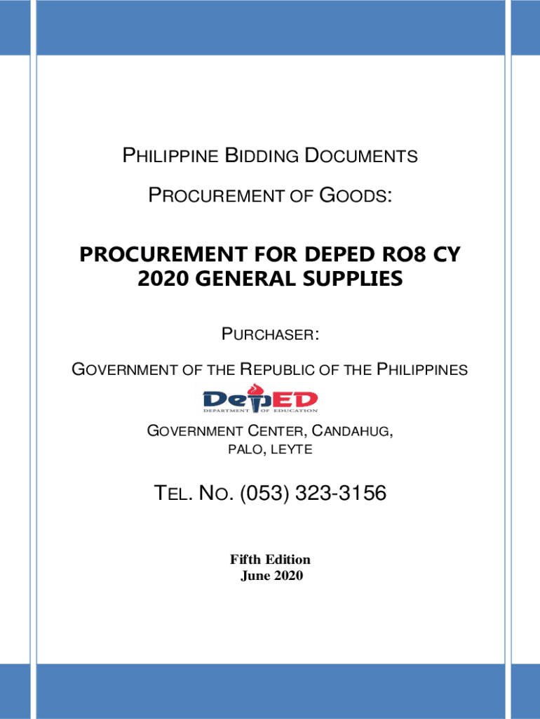 Fillable Online PROCUREMENT FOR DEPED RO8 CY Fax Email Print - pdfFiller