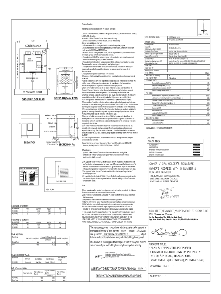 Fillable Online PLAN SHOWING THE PROPOSED COMMERCIAL BUILDING ON ...