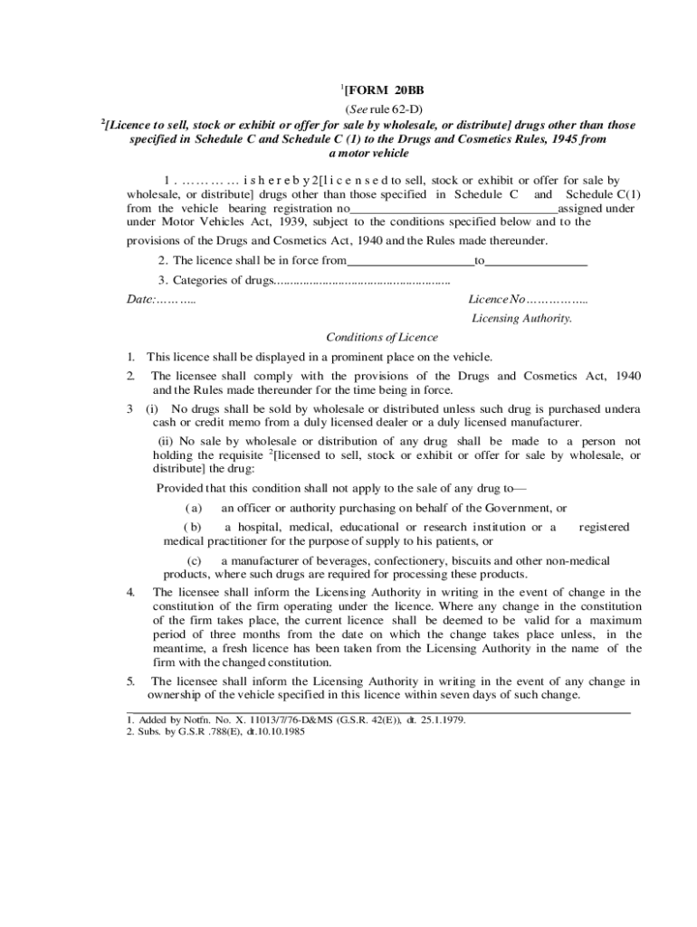Fillable Online Benefits Of Wholesale Drug License In Form 20B & 21B ...