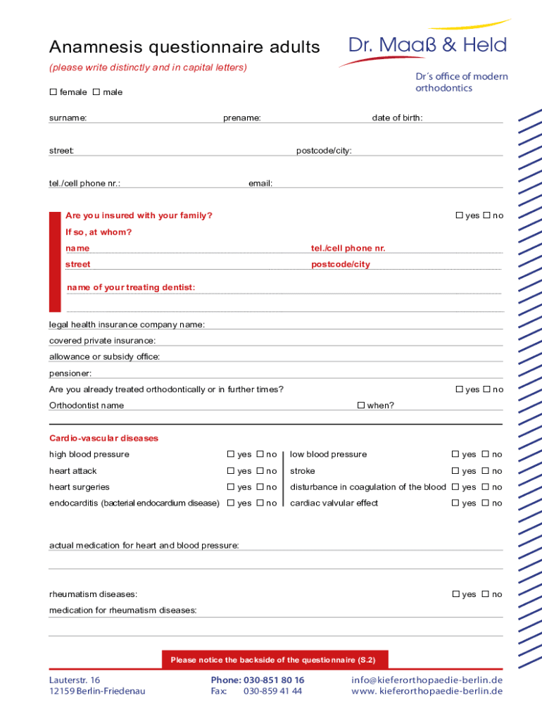 Fillable Online Reliability of Medical History Reporting in Older ...