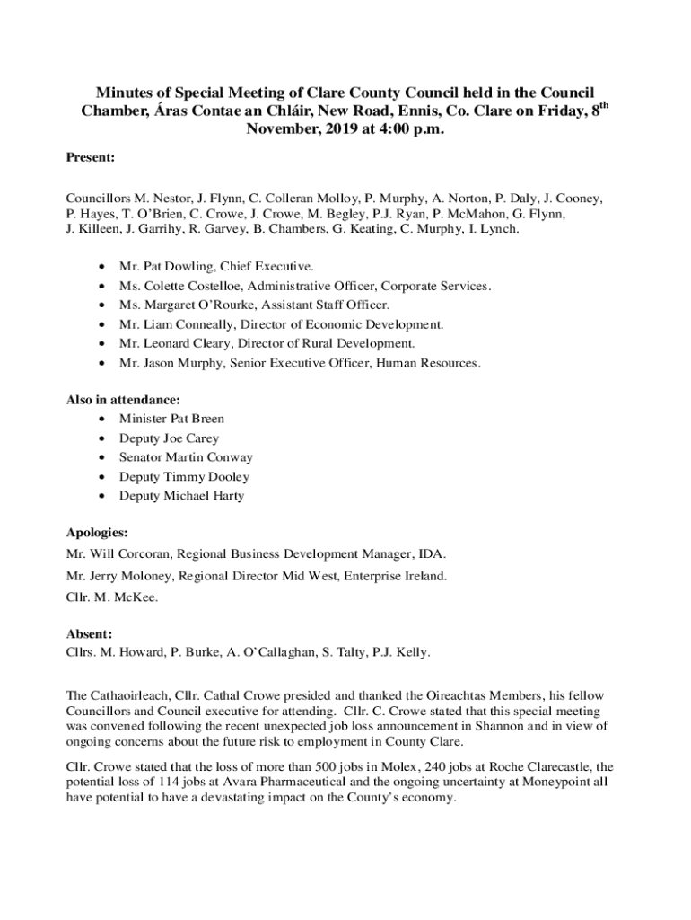 Fillable Online Clare County Council wishes to procure an Architect ...