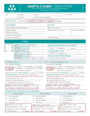 Fillable Online ADAPTA 2 CABIN - ORDER FORM Fax Email Print - pdfFiller