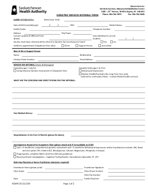 Fillable Online Geriatric Outpatient Services Referral Form Fax Email ...