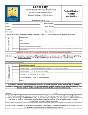 Fillable Online Project Review / Sketch Application Fax Email Print - pdfFiller