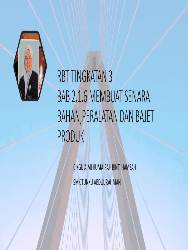 Fillable Online RBT TINGKATAN 3 BAB 2.1.6 MEMBUAT SENARAI BAHAN ...