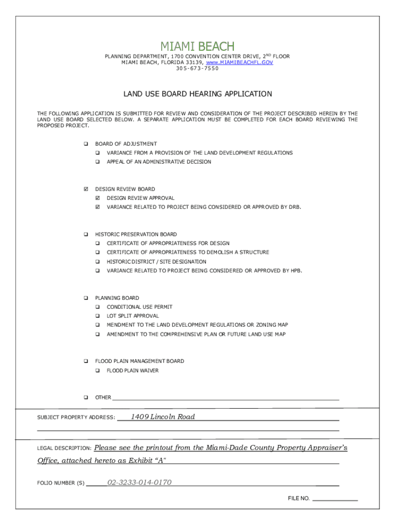 Fillable Online Online Permitting Resource Center - City of Miami Beach ...