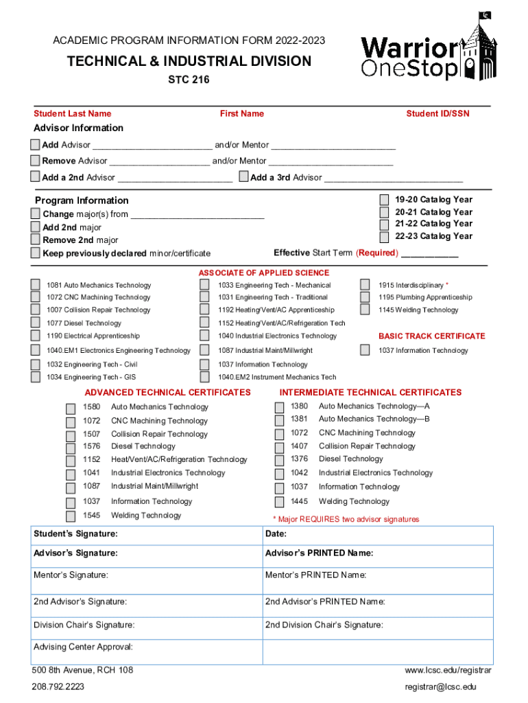 Fillable Online Student Info Form 2022 2023 (2) (2) - Use the Tab key ...