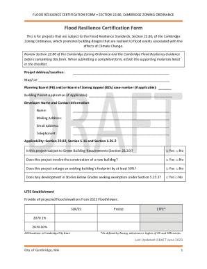 Fillable Online Flood Resilience Certification Form Fax Email Print ...